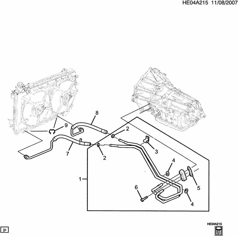 New OEM Pontiac G8 Transmission Cooler Front Outlet Line 92191949 ...